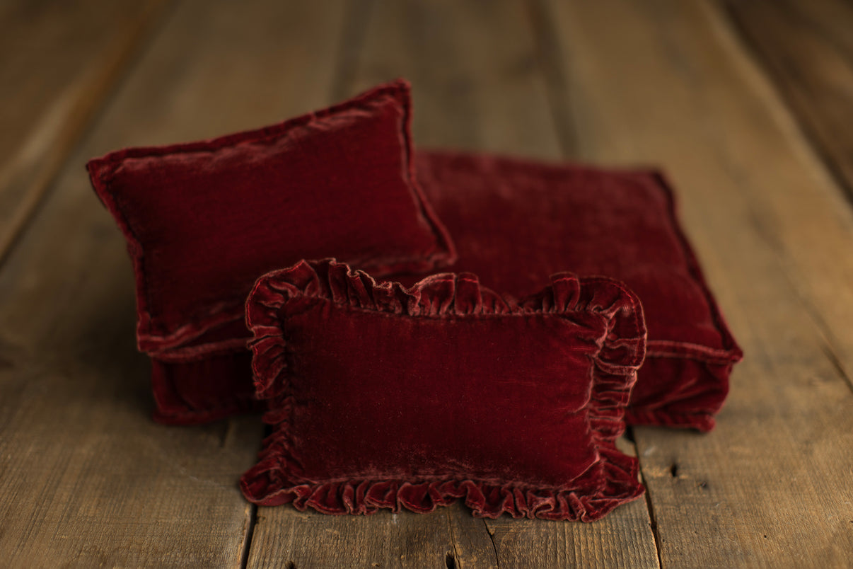 Bed Linens | Deep Red Velvet – Hello Little Props